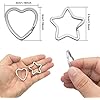 Amazon.com: 50pcs Star Shaped Split Key Rings for Craft,Heart Shaped ...