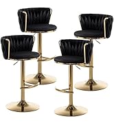 Amazon.com: Riknuxi Woven Bar Stools Set of 4, Counter Height Bar ...