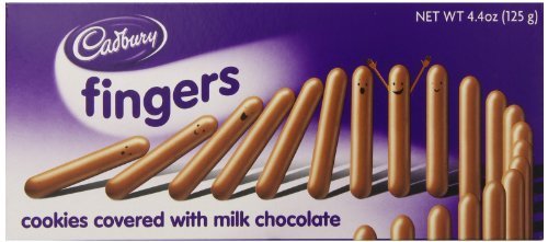 Cadbury Milk Chocolate Fingers, 4.4 Ounce (Pack of 12) by Cadbury ...