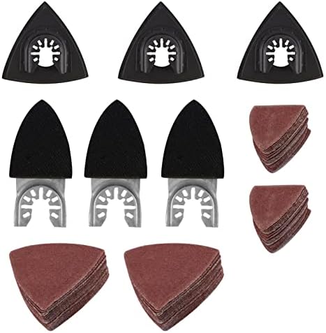 LVOERTUIG 106Pcs Oscillating Tool Sanding Pads Kit - 3Pcs Triangle ...