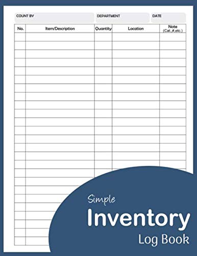 Simple Inventory Log Book: Stock Record for Small Business and Personal ...