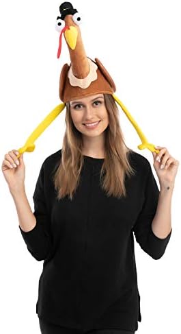 Amazon.com: Joyin 2 Pack Turkey Gobbler Hats for Thanksgiving Night ...