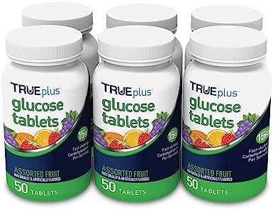 Amazon.com : TRUEplus® Soft Tabs Glucose Tablets – 12 Packs – 48 tabs ...