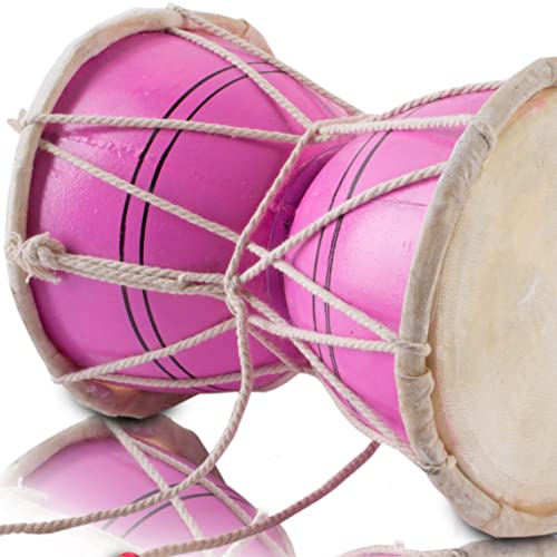 Handmade Wooden & Leather Classical Indian Folk Dumroo Damroo Damaru ...