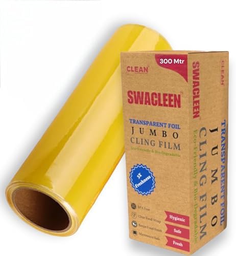 Big Multipurpose Wrapping Cling Film Roll | Bio-Degradable Transparent ...