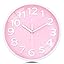 Amazon.com: Lafocuse 12 Inch Silent 3D Numbers Pink Wall Clock for ...