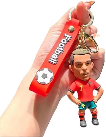 Amazon.com: WEJMAI Soccer Futbol Player CR7 Portugal El Bicho Keychain ...