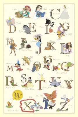 Amazon.com: The Disney Alphabet Art Poster Print, 24x36 Art Poster ...