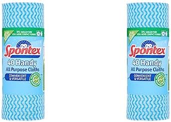 Spontex All Purpose Cloth Roll - 40 Cloths (Pack of 2) : Amazon.co.uk ...