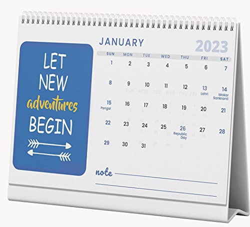 AccuPrints 2023 Desk Calendar and Planner with Motivational Quotes (8.2 ...