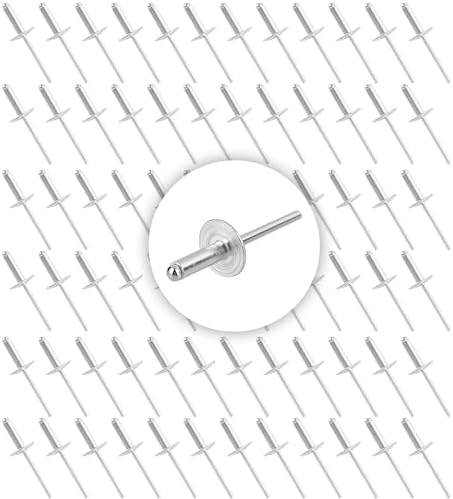 YKUKIZEE 100 Pcs Large Flange Blind Rivets 4.8 X 16 mm, Large Head Dome ...