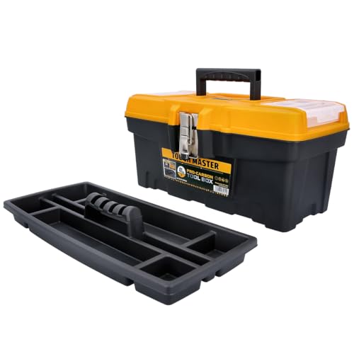TOUGH MASTER Tool Box Professional Heavy Duty Black & Yellow DIY ...