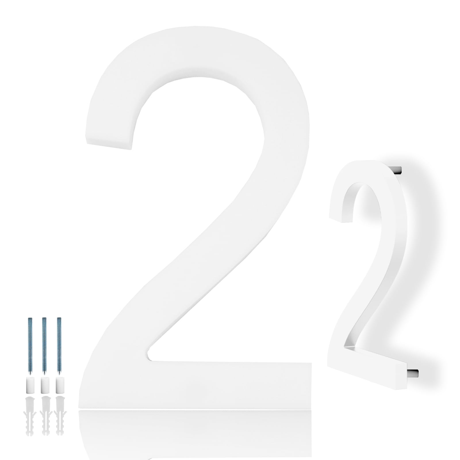 Amazon.com: Hvatry House Numbers for Outside, White 6 inch Modern ...