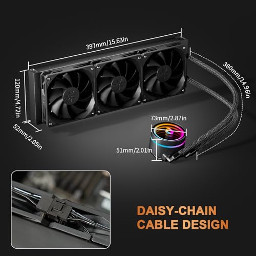Snapklik.com : P360K ARGB Liquid Cooling System, CPU Water Cooler W ...