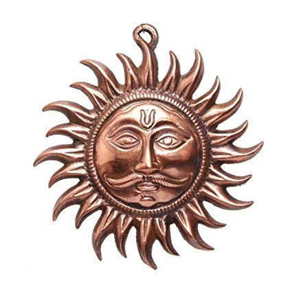 Buy SoilMade Copper Sun Face Hanging, Round Shape, Copper Made, Size ...