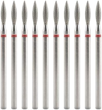 Amazon.com: siyuwuro 10Pcs Flame Shape Cuticle Nail Drill Bits 3/32 ...