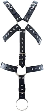 HSQSMWJ Men Leather Chest Body Harness Belt Adjustable with Buckles ...