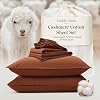 Amazon.com: Double Stitch Cashmere Pima Cotton Sheet Set, Mongolian ...