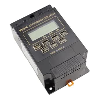 Amazon.com: DIN Rail mounting microcomputer Timer Switch KG316 KG316T programmable 10A Din Rail ...
