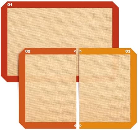Amazon.com: JACYAO'S 3 Pcs Silicone Baking Mat for Baking Sheet ...
