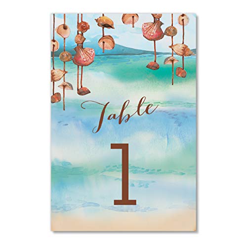 Amazon.com: Island Beach Table Numbers Pack of 25 Seaside Tropical ...