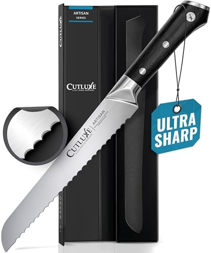 Amazon.com: Cutluxe Bread Knife – 8" Serrated Bread Knife for Homemade ...