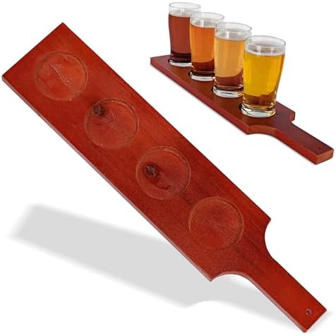 Amazon.com | Houseables Beer Flight Boards with Glasses, Drink Flight ...