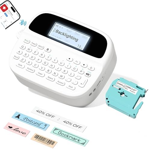 Label Maker Machine with Tape Waterproof, M950 Rechargeable Handheld ...