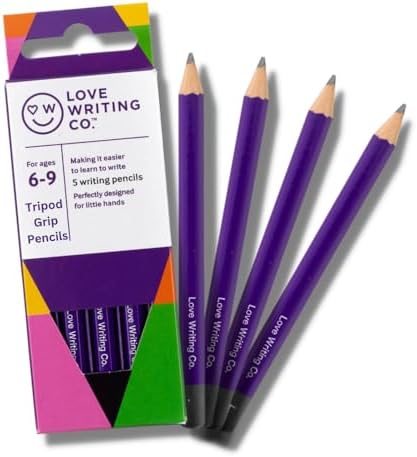 Love Writing Co. Writing Pencils for Children | Age 6, 7, 8, 9 ...