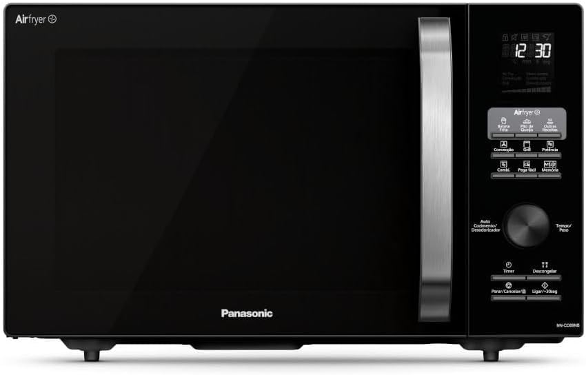 Micro-ondas 30 Litros Panasonic CD89NBRUN com Função Air Fryer, Grill e ...