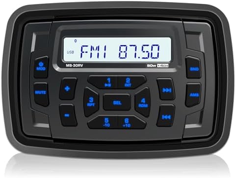 Amazon.com: HASDA Waterproof Marine Bluetooth Radio Audio Stereo Sound ...