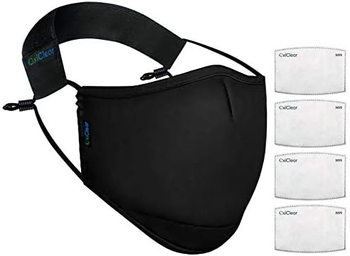 OxiClear N99 Anti Pollution Face Mask With 4 Activated Carbon Filters ...