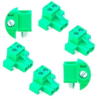 Keszoox 15 PCS 5.08mm 2 Pin Phoenix Type Connector with Screwable ...