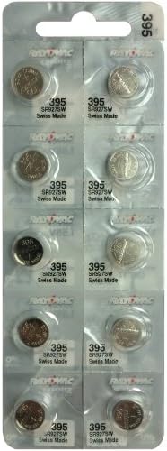 Rayovac 395 Watch Batteries Pack of 10 SR927W D395 SR57 V395 RW313 ...
