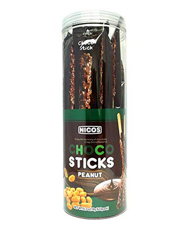 Amazon.com: Nicos Choco Sticks Giant Chocolate Covered Biscuit Sticks ...