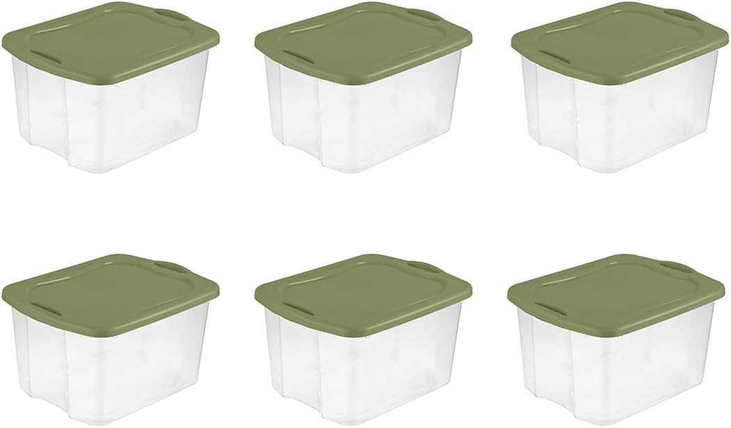 Amazon.com - DTREEL 40 Qt. Plastic Stackable Storage Container Bin Box ...