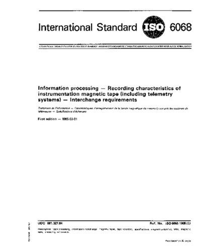 ISO 6068:1985, Information processing - Recording characteristics of ...