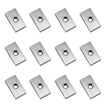 12Pcs M5 Rectangular Nut Stainless Steel Square Nut Fastener for ...