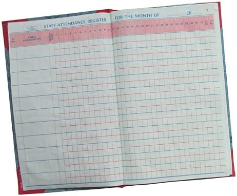 Staff attendance 80 Pages Register : Amazon.in: Office Products