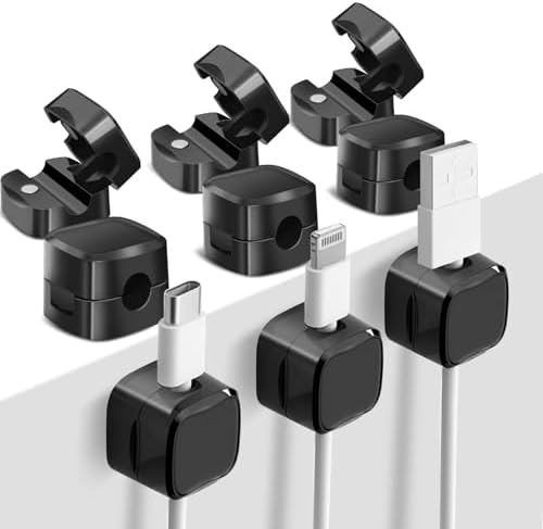 9 Pack Cable Tidy,Cable Smooth Adjustable Easy Secure Cable Management ...