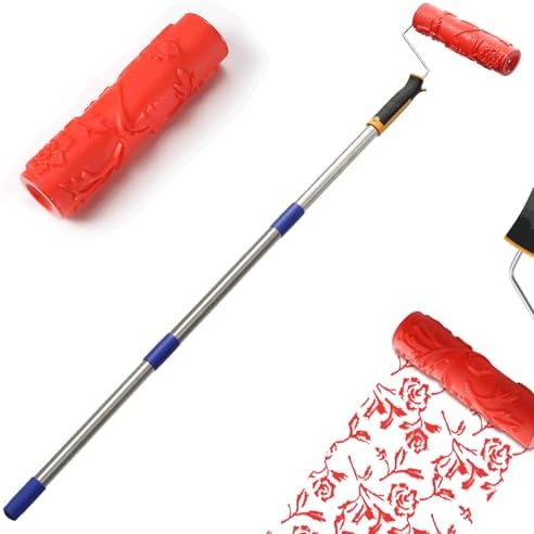 Texture Roller 53 Inch Long Textured Paint Roller 2-in-1 Handle ...
