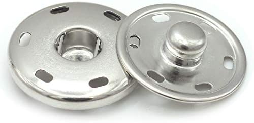 10 Sets Metal Snap Buttons Brass Sew On Snap Fasteners (25mm) : Amazon ...