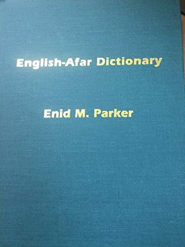 English Afar Dictionary: Enid M. Parker: 9781931546232: Amazon.com: Books