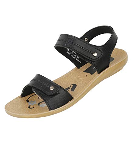 Buy Women's Beige & Black Floral Printed Fashion Sandel Size-07 at ...