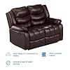 Amazon Brand - Solimo Delphi 2 Seater Leatherette Recliner (Brown ...