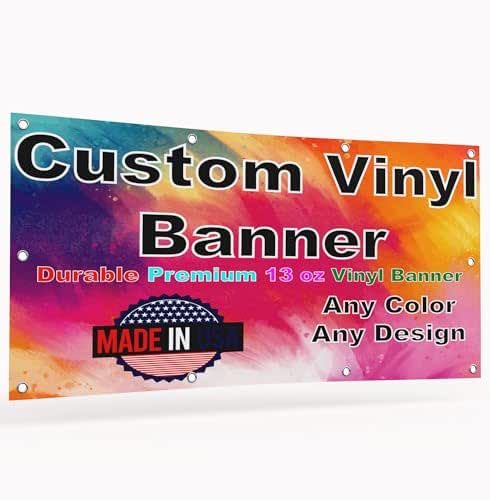 Amazon.com: Personalized Custom Vinyl Banner Printing Indoor or Outdoor ...