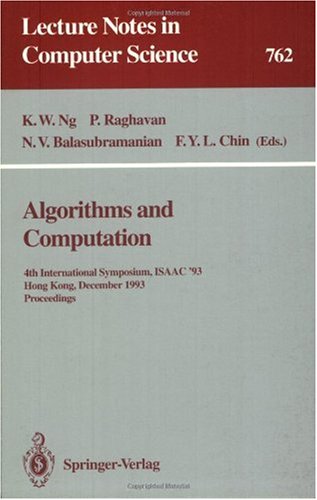 『Algorithms and Computation: 4th International Symposium, - 読書メーター