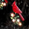 Amazon.com: Cardinal Decor Garden Stake,Solar Metal Yard Art Red ...