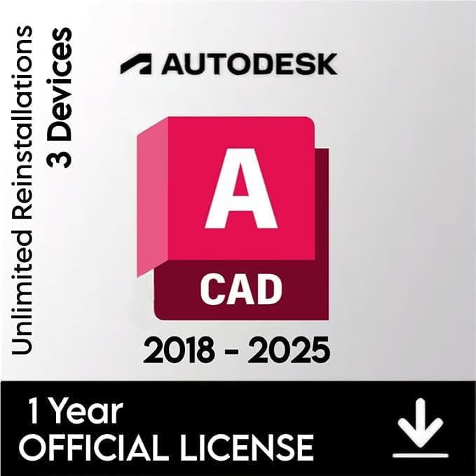 AutoCAD Software 1-Year Subscription (1 User, 3 Devices) (For Windows ...