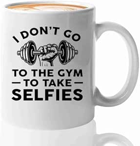 Amazon.com: Luxe Gifting Gym Coffee Mug 11oz White -Gym To Take Selfies ...